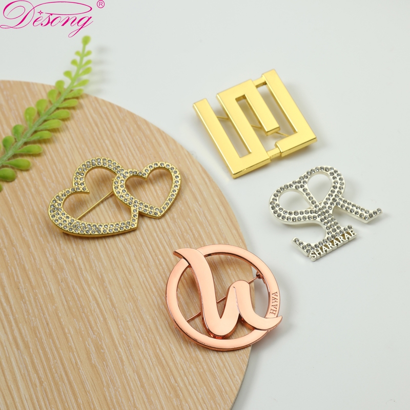 custom logo enamel lapel pin/metal badge /Scarf Ring Shawl Buckle ...
