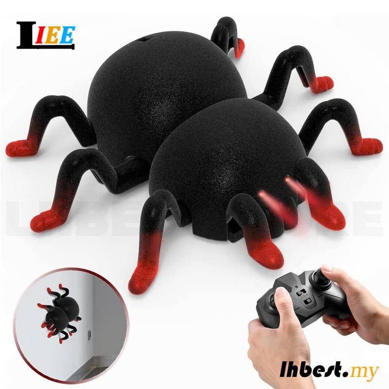 Remote Control Wall Climbing Spider RC Spider Animal Toys Scary Wolf ...