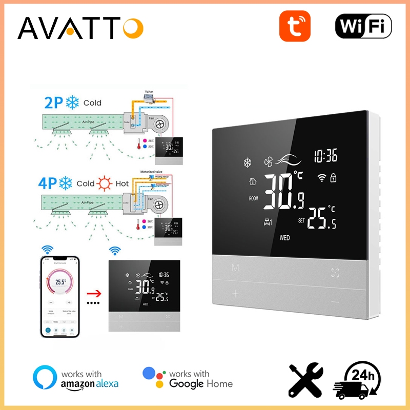 AVATTO Tuya WiFi Switch Smart Central Air Conditioning Thermostat ...