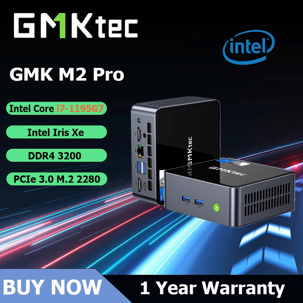 GMK M2 PRO Mini PC Intel i7-1195G7 NUCBOX DDR4 NVME SSD Windows 11 Pro 16GB/32GB 512GB/1TB WiFi6 ...