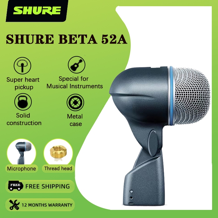 Shure/shure BETA 52A Bottom Drum Music Picker Dedicated Dynamic Microphone Microphone | Shopee ...