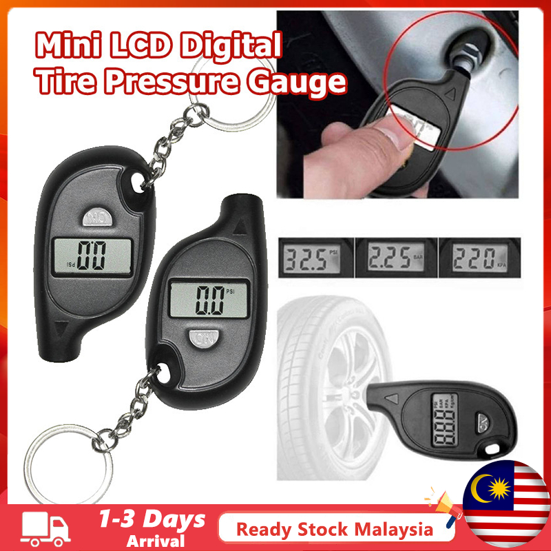 (🚚MY Stock🚚) Mini LCD Digital Tire Pressure Gauge TPMS Tools Car Bike ...