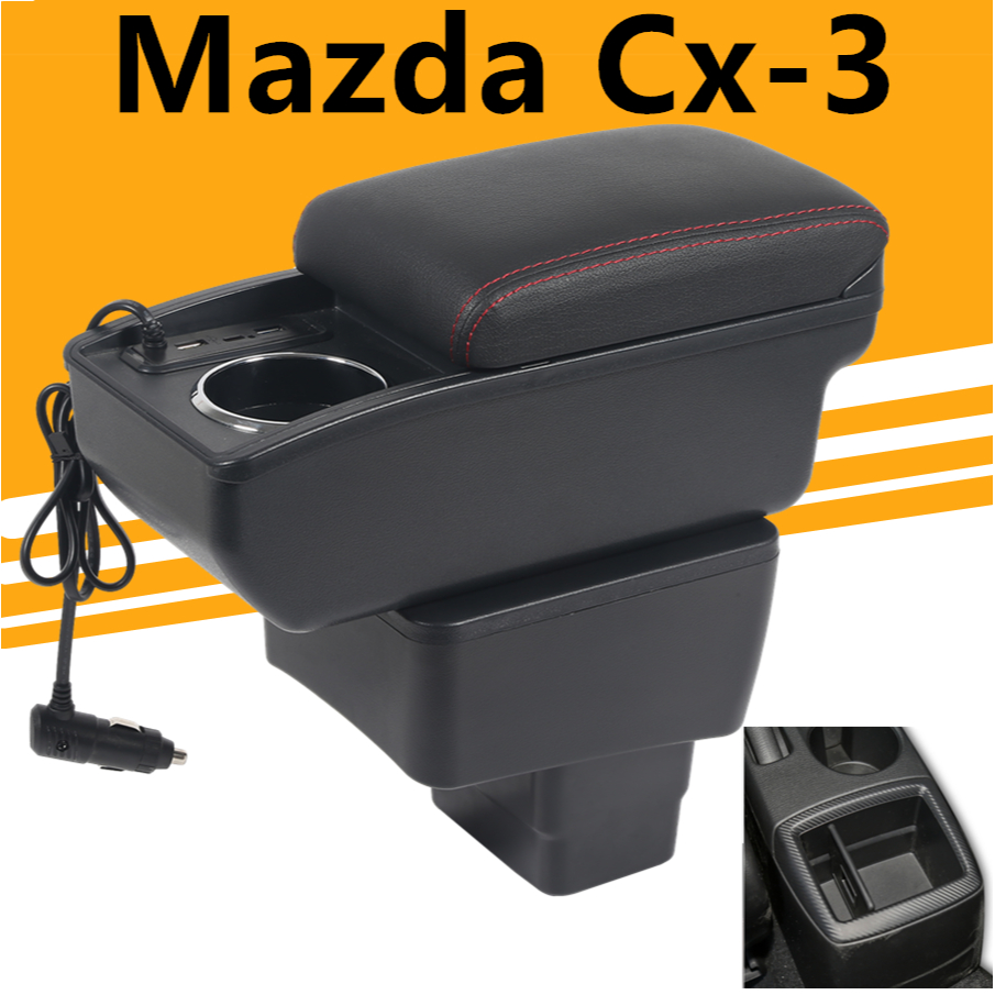Mazda CX-3 CX3/NEW Mazda 2 Armrest Arm Rest Double Layer Console Box ...