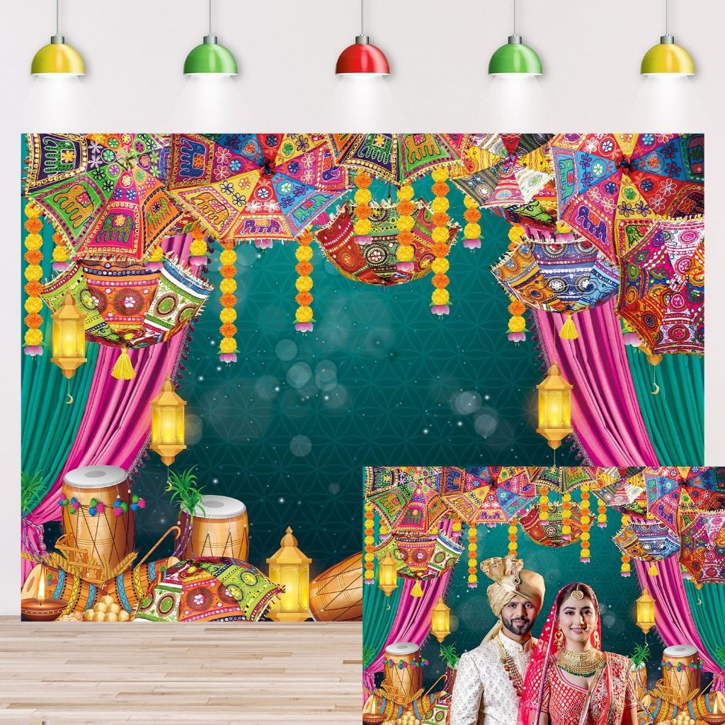 7X5FT Indian Traditional Photography Backdrop Happy Diwali Decorations ...