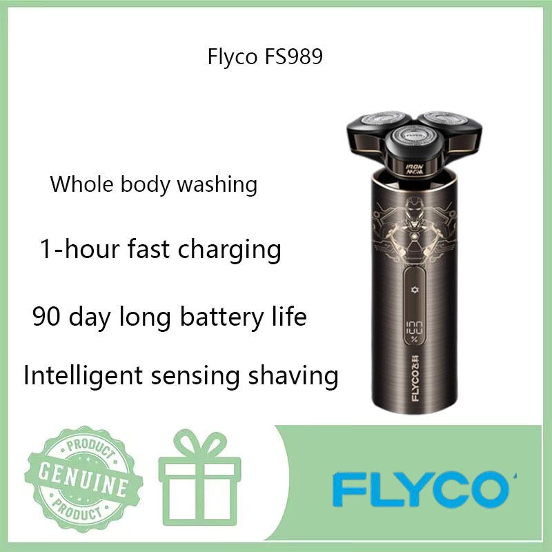 FLYCO FS989 Intelligent Induction Men's Wireless Electric Shaver Full Body Water Wash | Shopee ...