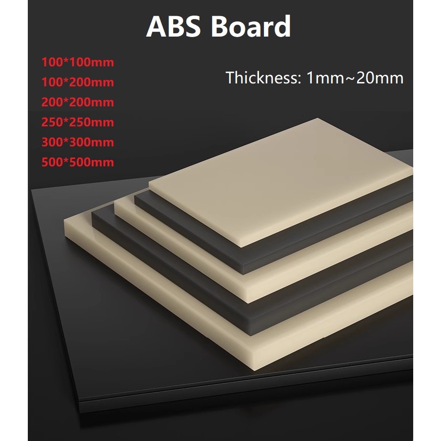 Beige/Black ABS Plastic Plate Model Sheet DIY Material Parts Thickness ...