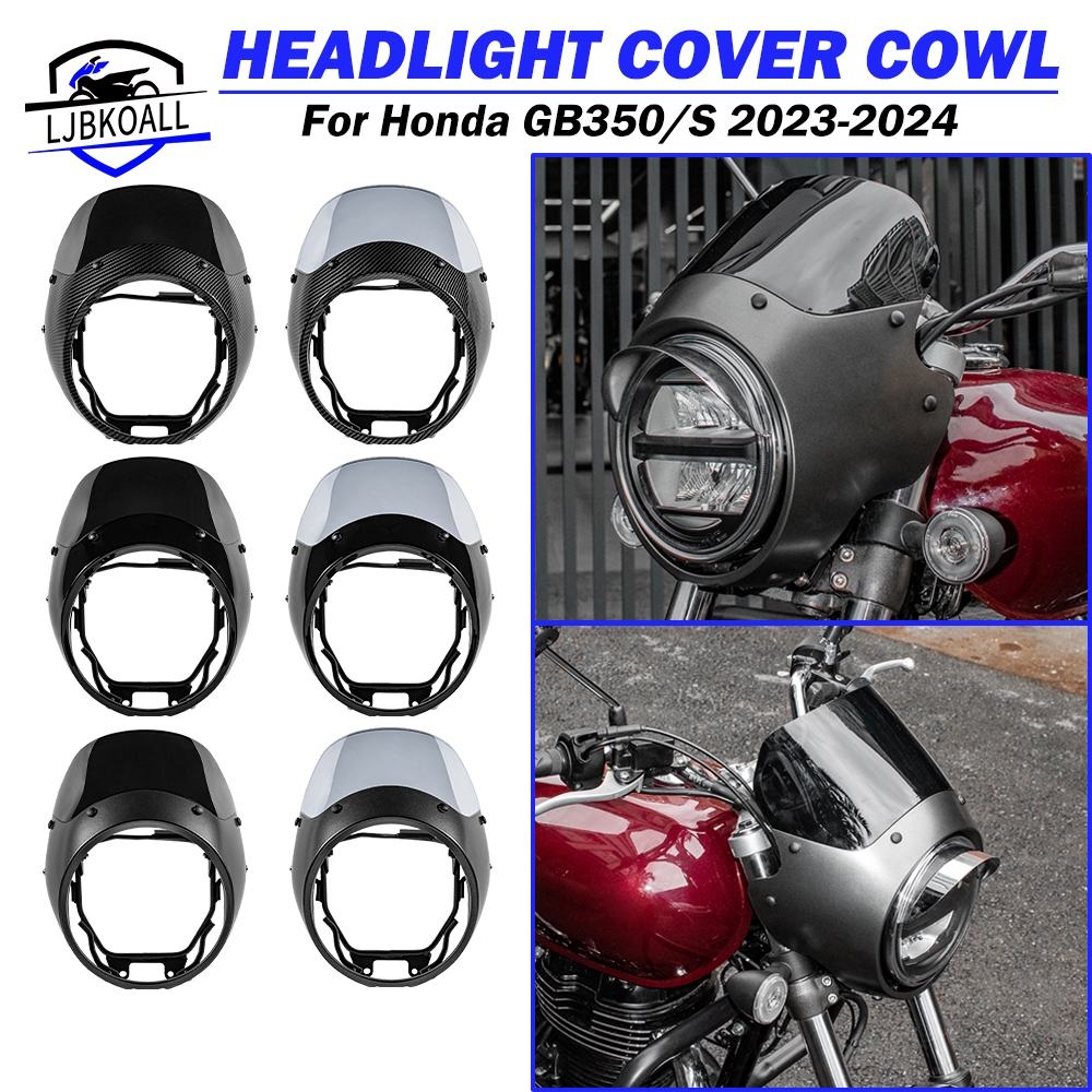 LJBKOALL Motorcycle Headlight Fairing Front Cowl Mask Cover Fork ...