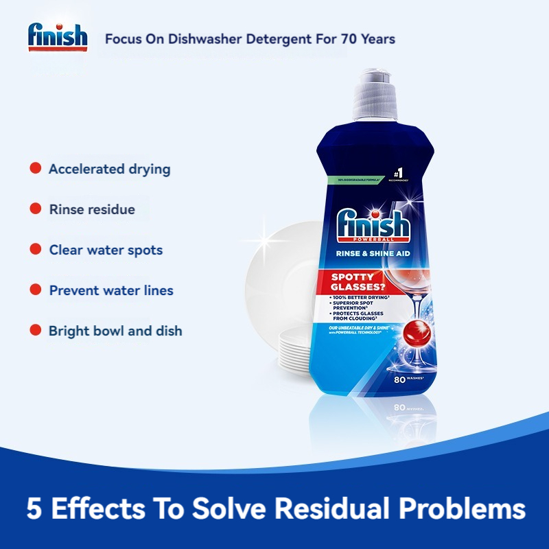 Finish Rinse & Shine Aid Dishwashing Machine Assistant Liquid, 400ml ...