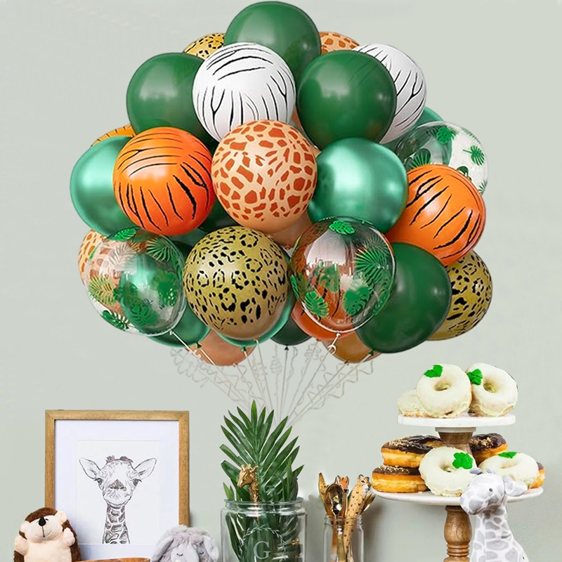 55/33/27/22Pieces Jungle Balloons Jungle Animal Balloons Animal Print ...