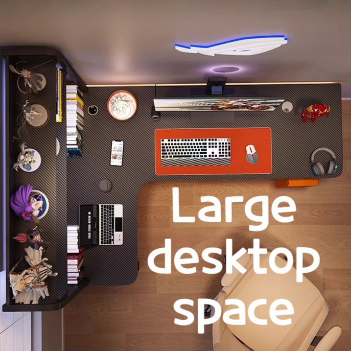 【ACC】L-Shape Gaming Table 120/140/160cm Computer Table Meja Office ...