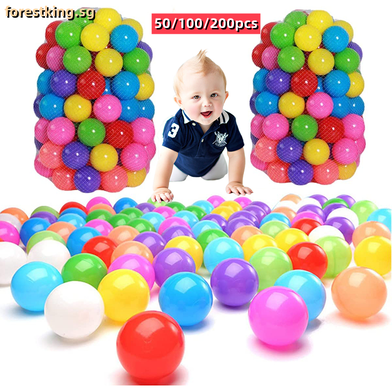 200pcs Ocean Balls 1.6inch Swim Pit Toys BPA-free Colorful Fun Balls ...