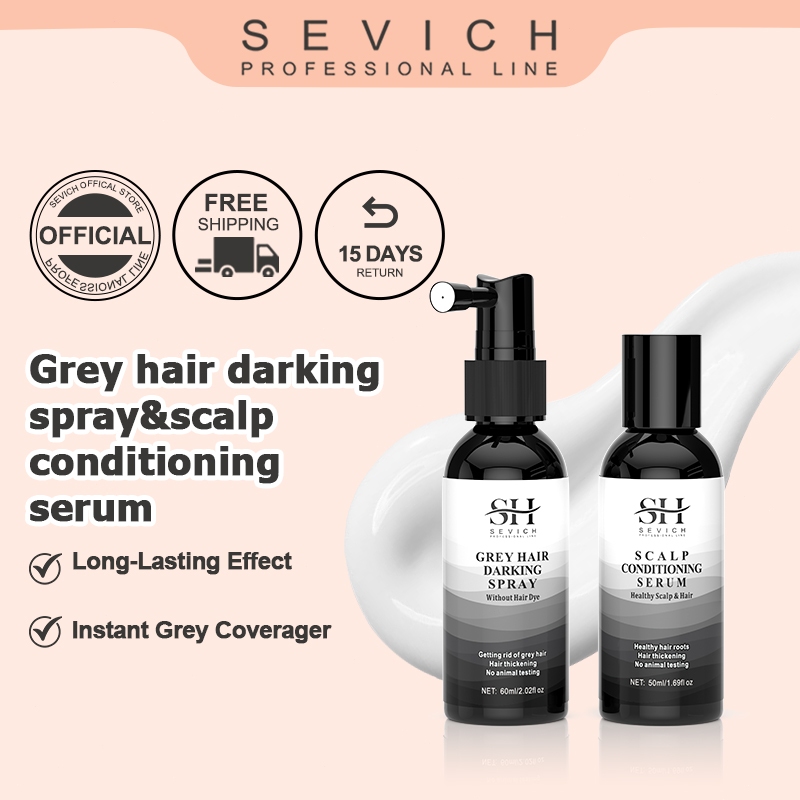 SEVICH Grey Hair Darkening Spray Scalp Conditioning Serum Gray Reverse ...