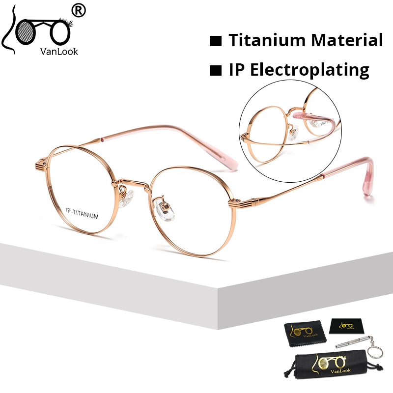 Titanium Glasses Frame Small Round Optical Specs Titan Spectacles for ...