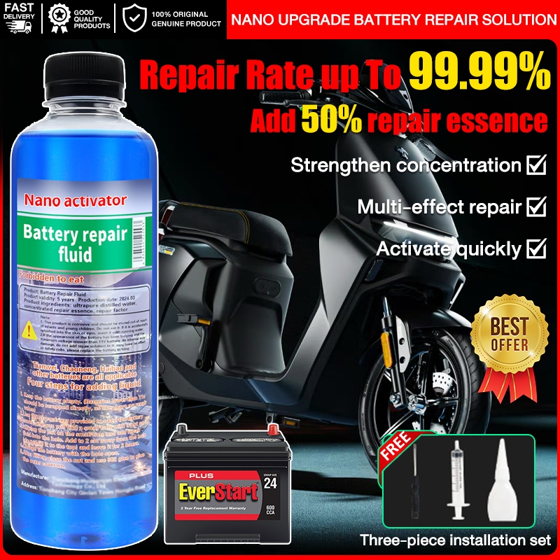 [Repair rate up to 99.9%] Battery repair fluid 500ml serbuk bateri ...