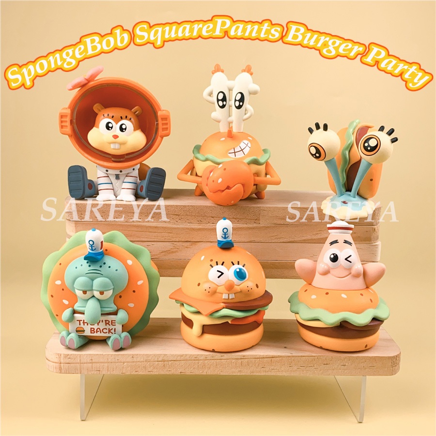 SpongeBob SquarePants Burger Party Blind Box Action Figure Doll ...