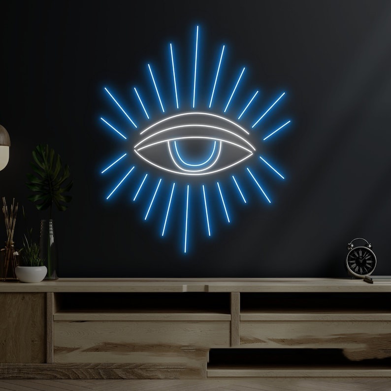 Eyes Eyes Neon Lights Interior Decoration Party Decoration Atmosphere ...