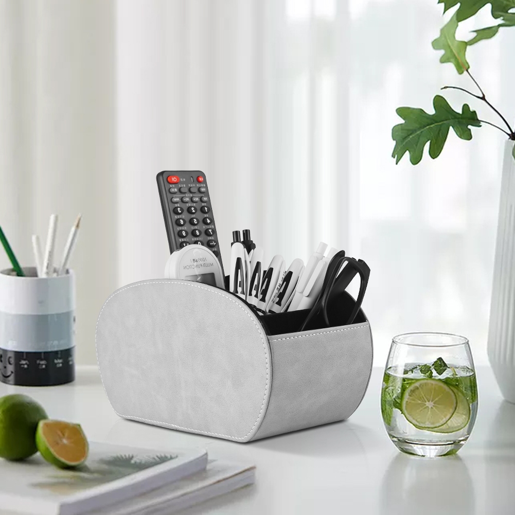 TV Remote Control storage box Large capacity Pen organizer with phone ...