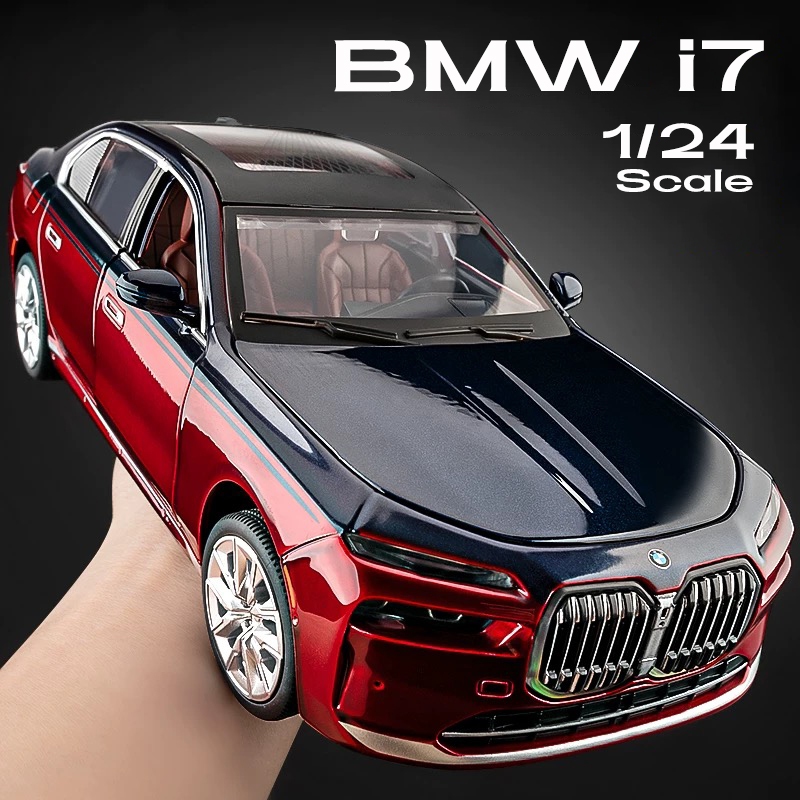 1:24 Scale BMW I7 Alloy Car Model Diecast Car Sound Light Car Lovers ...