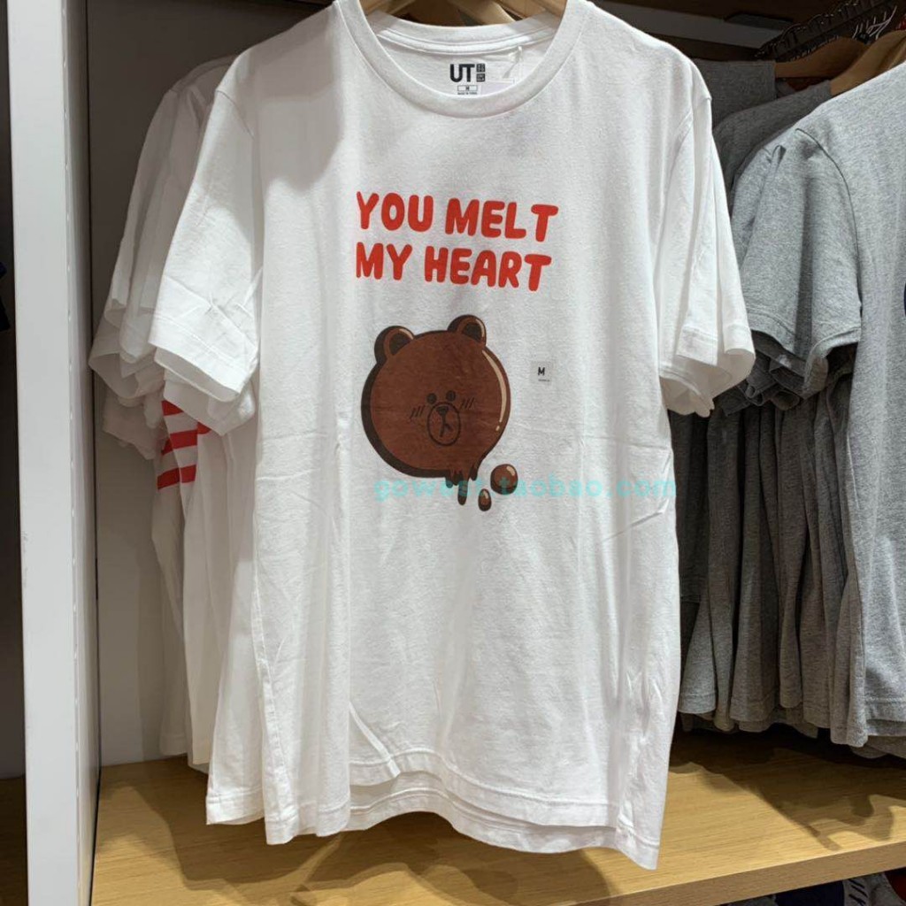Uniqlo Men's and Women's UT Cartoon Line Friends Series Short sleeved T ...