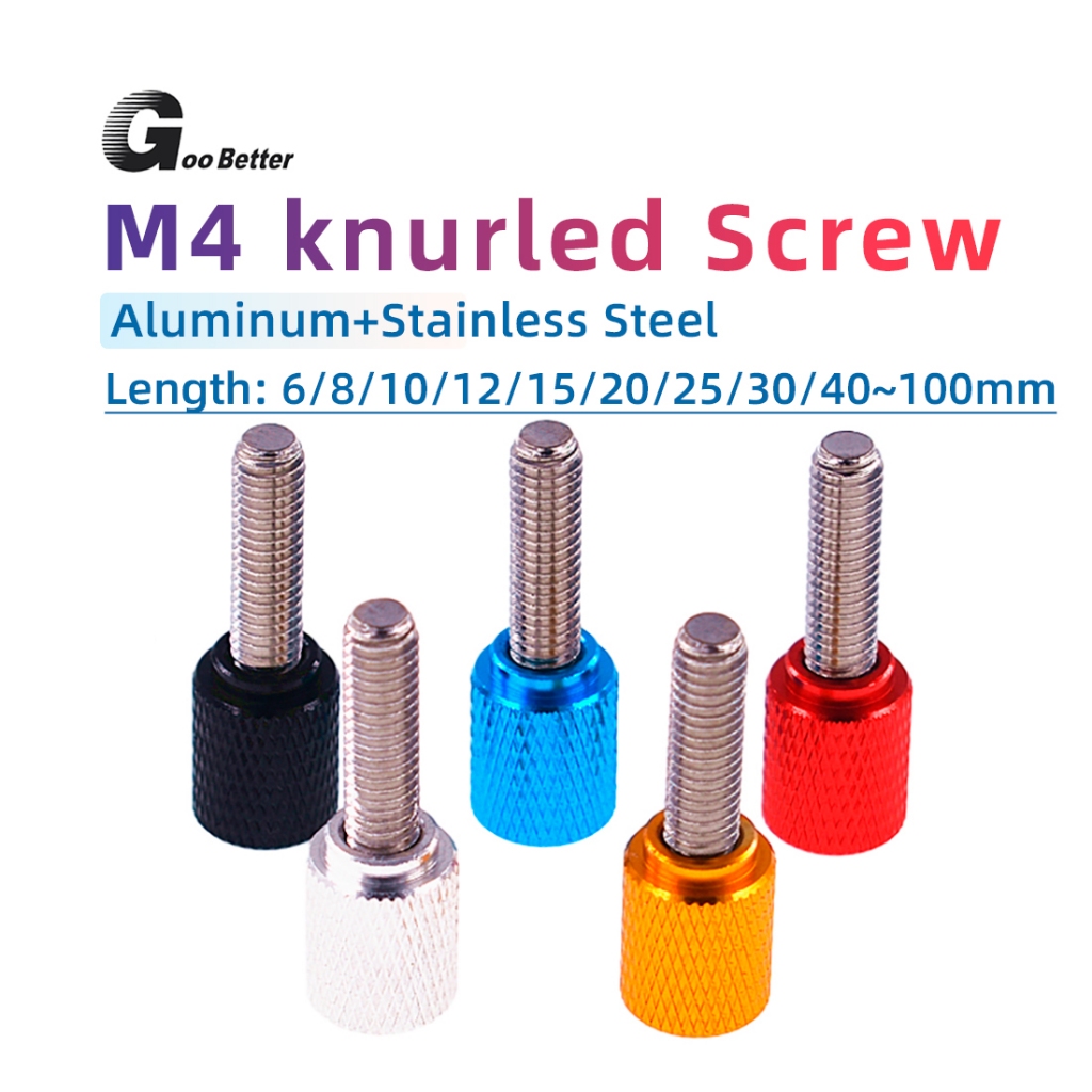 1PCS Knurled Thumb Screw Color Aluminum Alloy Stainless Steel Screw ...