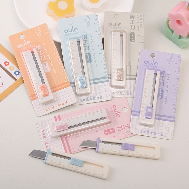 Kawaii Scale Utility Knife Mini Cute Paper Cutter Pocket Knife Box ...