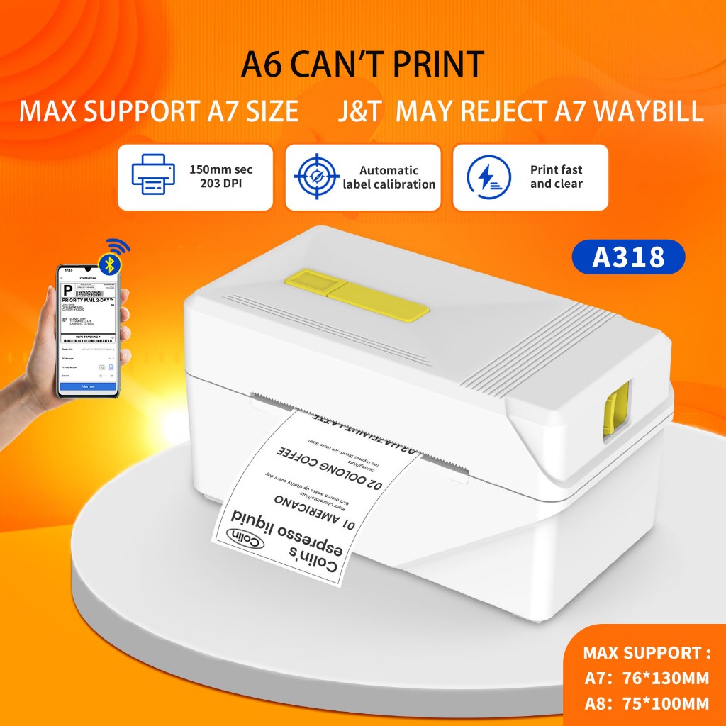 Flashlabel 3 inches Thermal Waybill Printer mini -A318(a6 not support ...