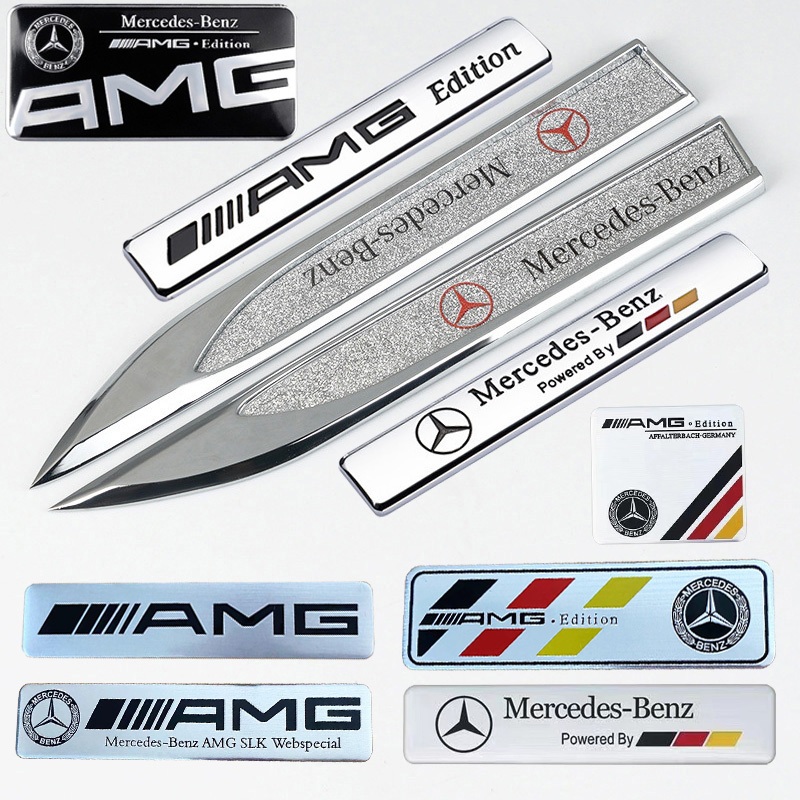 Mercedes-Benz Modified Car Stickers Benz Fender Side Label AMG Engine ...
