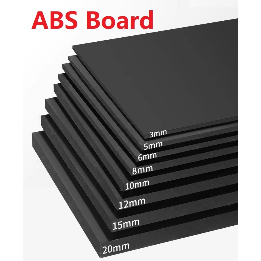Black ABS Plastic Plate Model Sheet DIY Material Parts Acrylic Sheet Engineering Board | Shopee ...