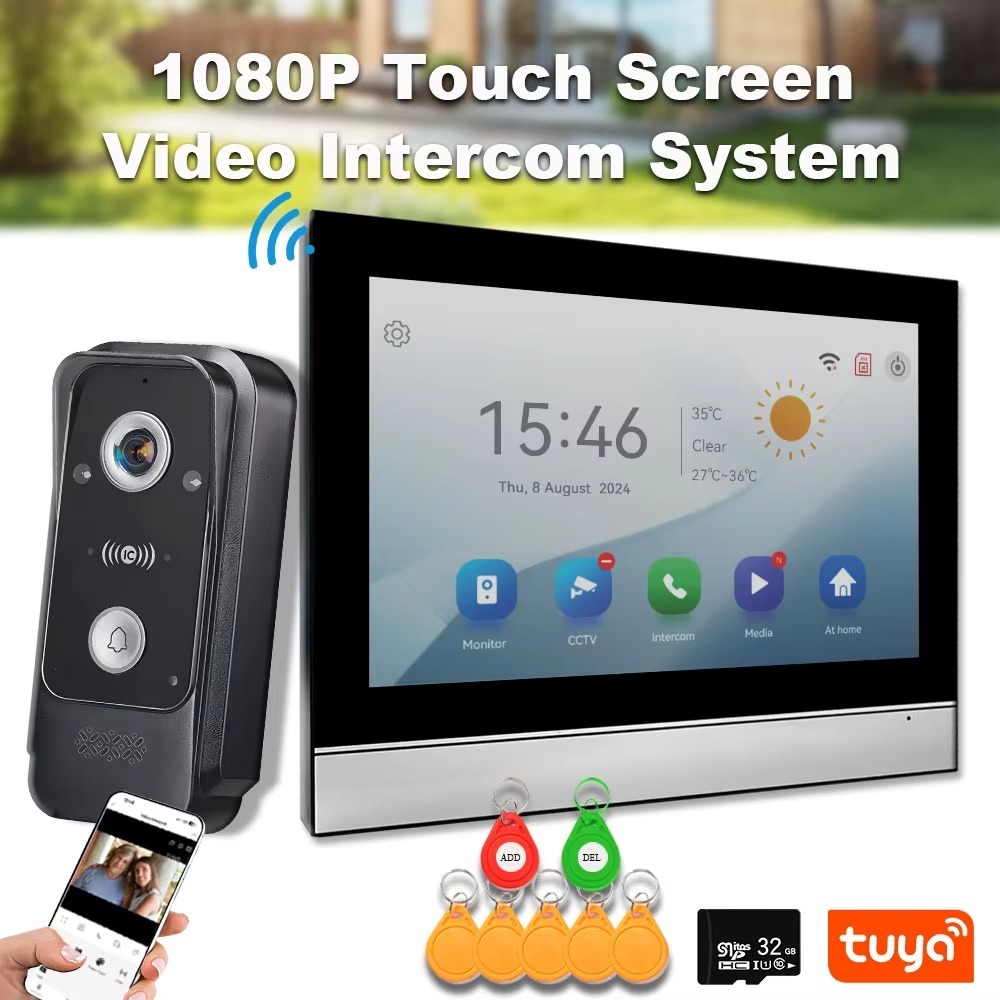 Wifi Tuya Smart Doorbell Video Intercom with CCTV Alarm System 1080P ...