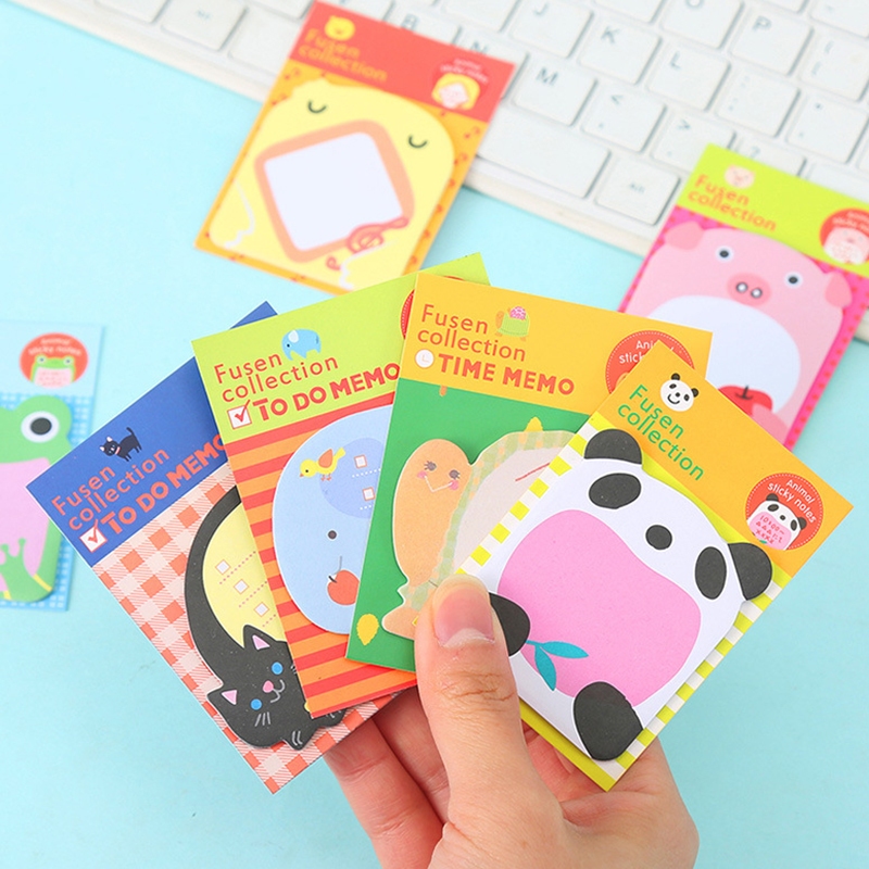 Animal Shaped Sticky Notes Cute Cartoon Tearable Sticky Note Pad N ...