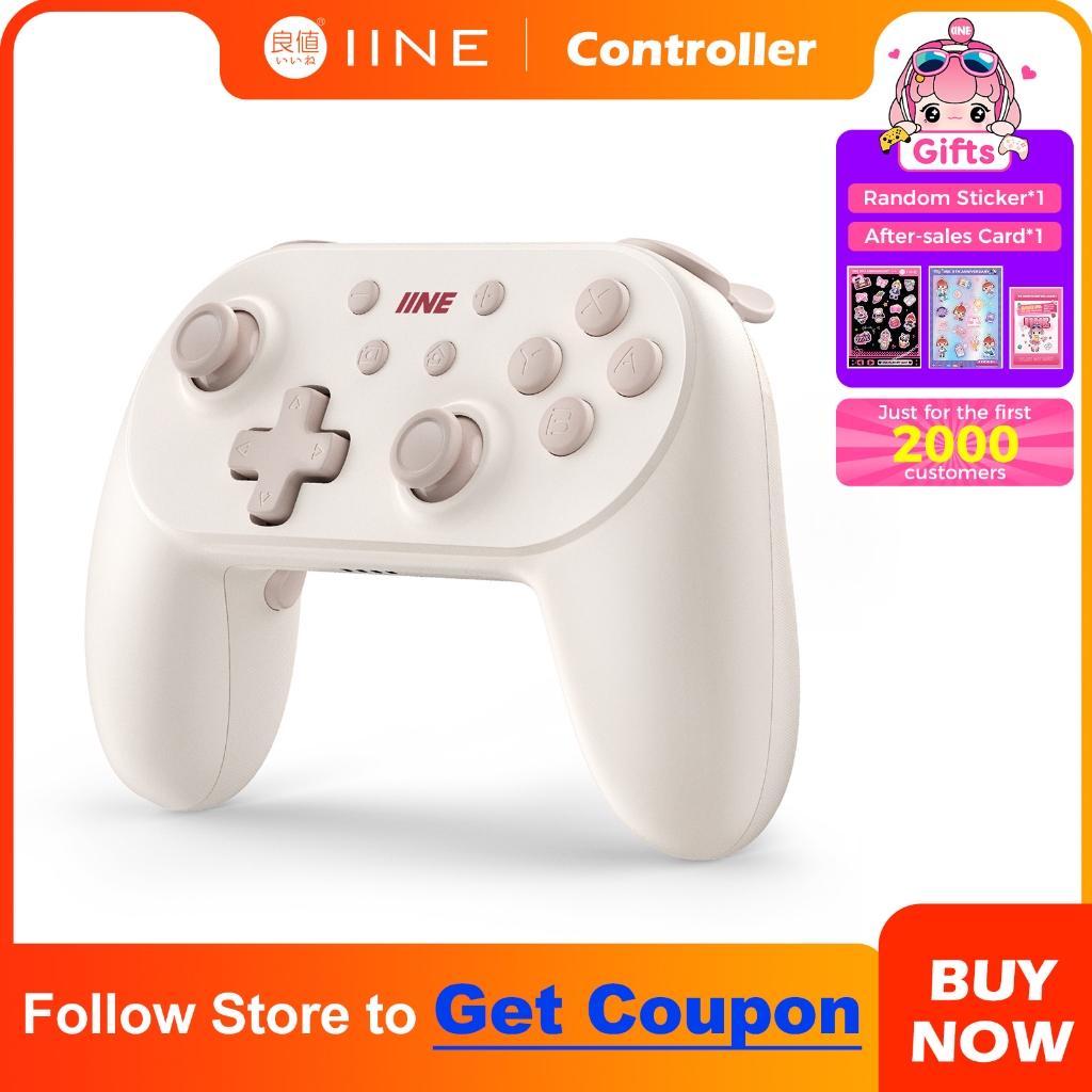 IINE Athena Wireless Pro Controller for Switch/Switch OLED/PC/IOS/Android Wake Up Function Hall ...