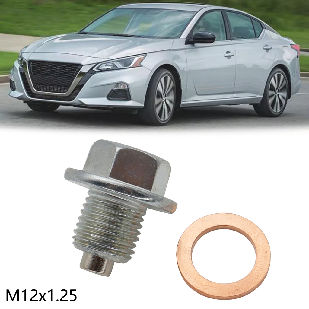Magnetic Oil Drain Plug Engine Drain Nut Bolt Sump Nut Screw Copper ...