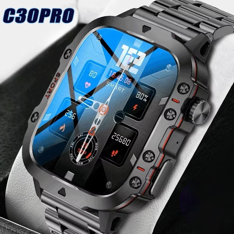 【Local shipment】C30PRO Smart Watch IP67 Waterproof for Men Bluetooth Call HD inch Full Touch ...