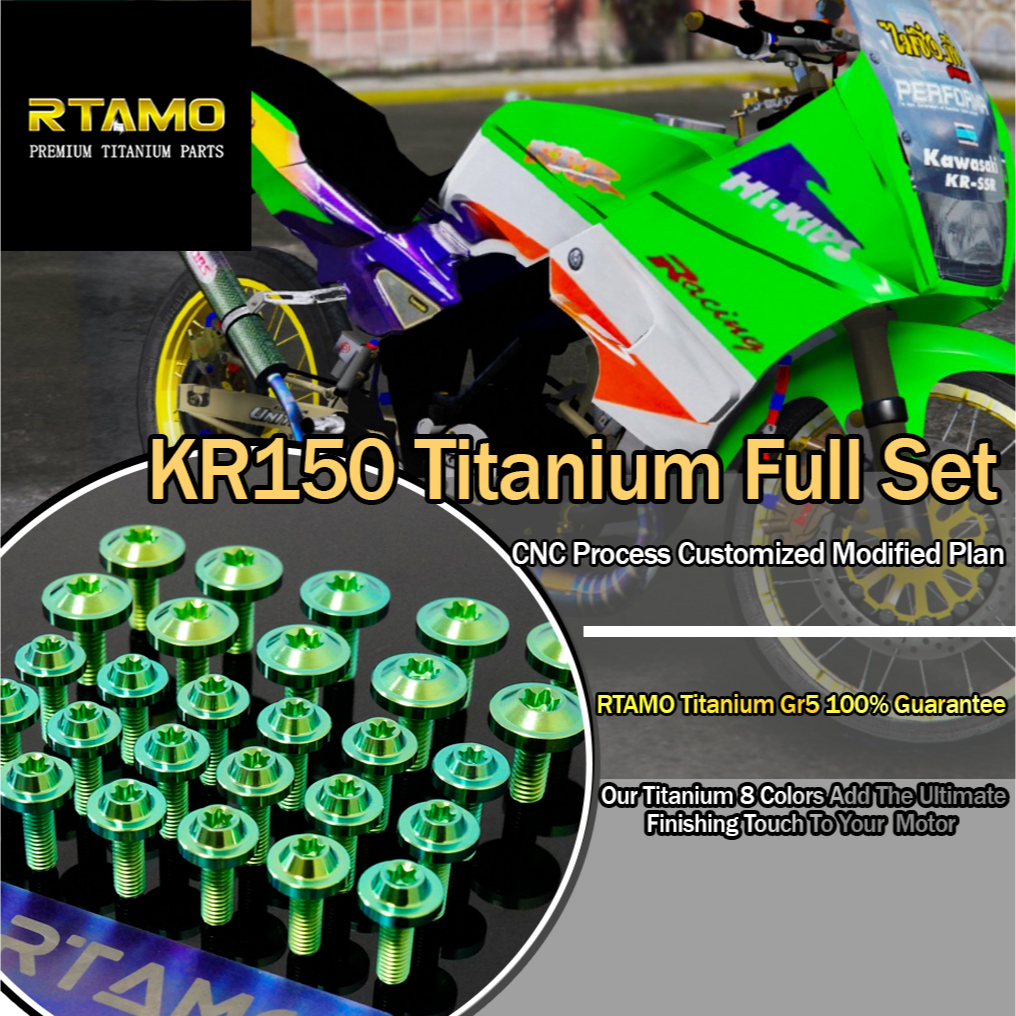 RTAMO Titanium Gr5 Kr150 Ninja rr150 ZX150 Complete Set Titanium Full ...