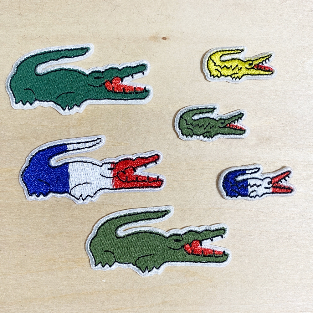 lacoste Embroidered Patches Applique logo badge armband | Shopee Malaysia