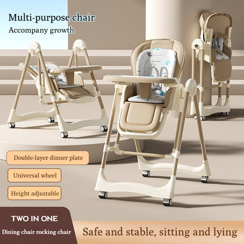 Baby Dining Chair Multifunctional Reclining Foldable Shakeable Children ...