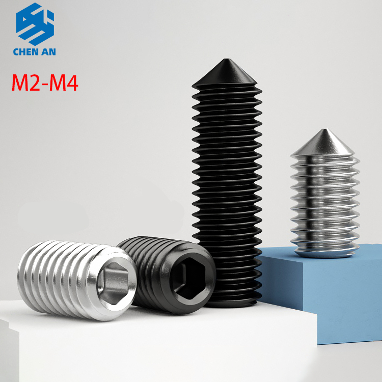 M2 M2.5 M3 M4 Hex Socket Cone Tip Headless Grub Allen Key Set Bolt Skru ...