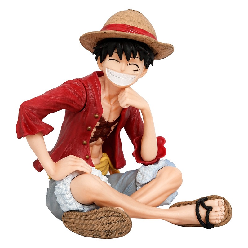 13cm Eiichiro Oda One Piece Anime Figure Straw Hat Boy Monkey D Luffy ...