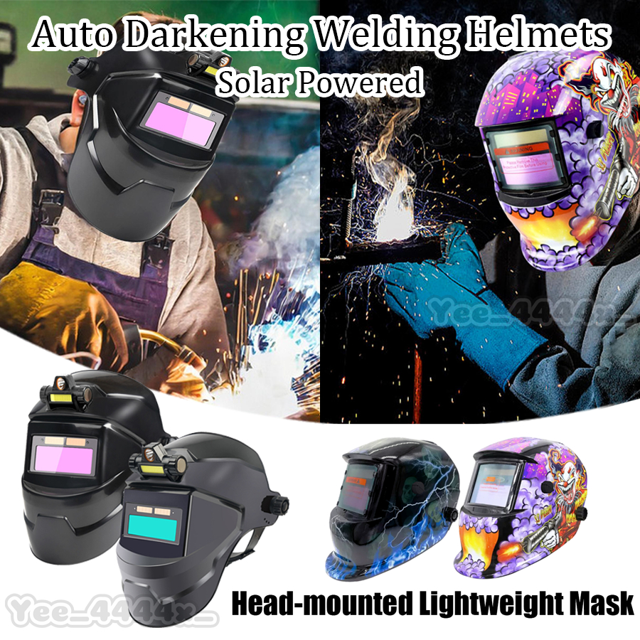 Welder Helmets Auto Darkening Optical Clarity Welding Helmets Solar Powered Weld Hood Helmets ...