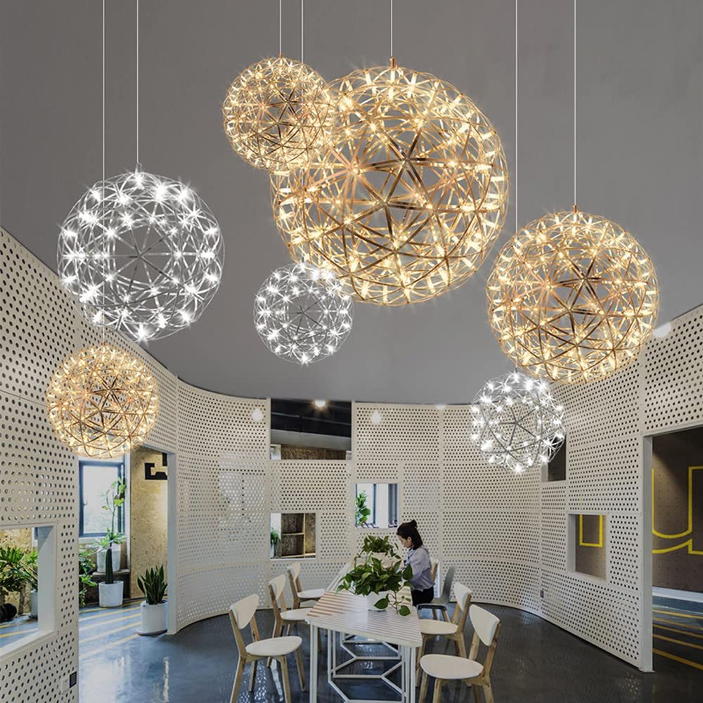 LAMPU GANTUNG RUANG TAMU LED SPARKLING BALL PENDANT LIGHT, CHROME ...
