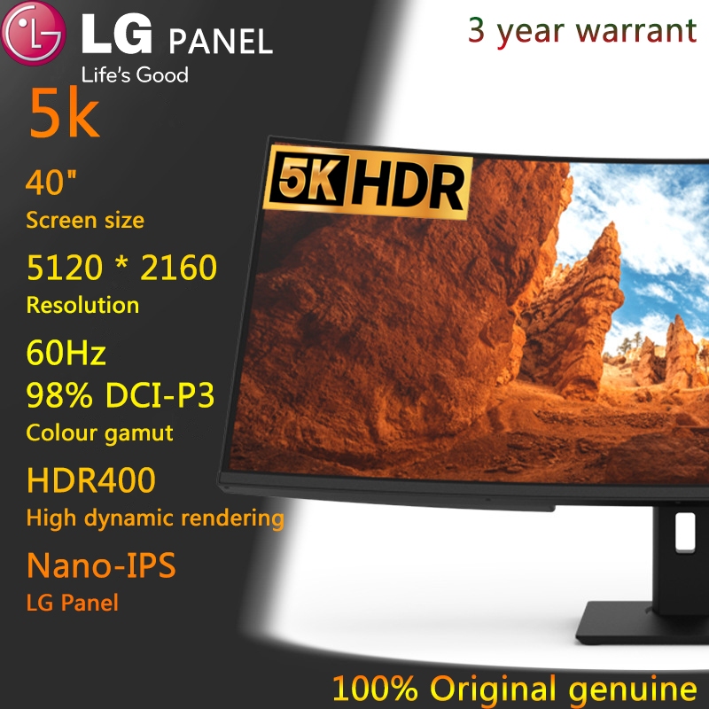 [Ready stock] 40" LG Panel 5K 5120*2160 monitor Nano IPS Designer Screen PC GAMING 98%DCI-P3 ...