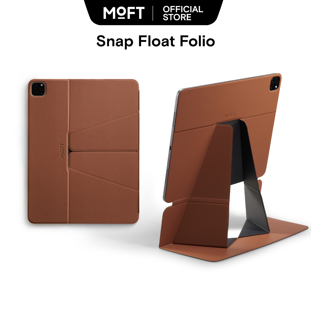 MOFT Snap Float Folio for iPads Adjustable Tablet Stand for Desk, Leather Folio iPad Tablet ...