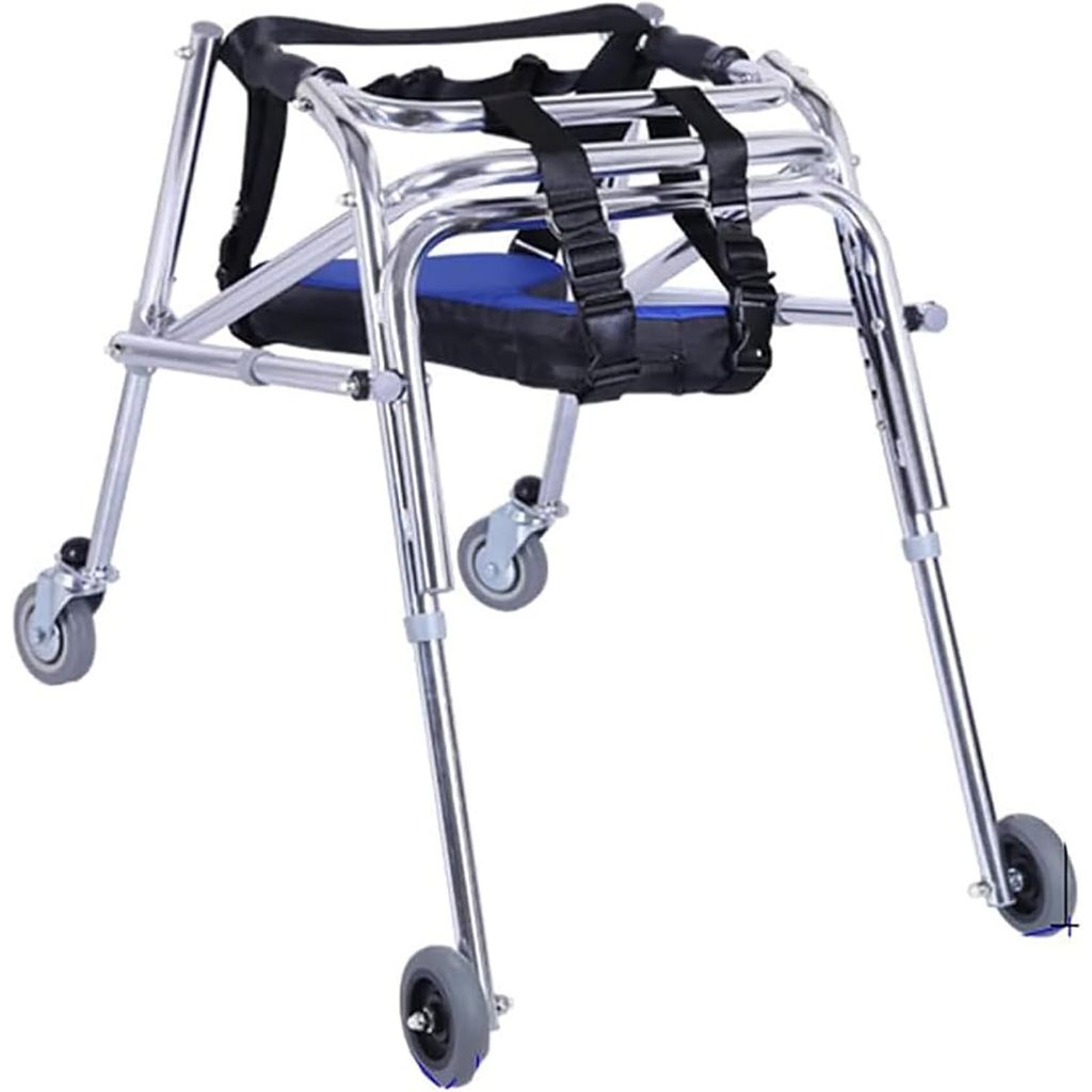 Child Rear Folding Walker, with Seat Cushion, Children's Lower Limb ...
