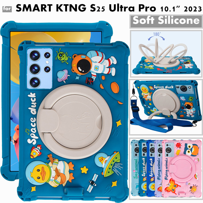 for SMART KING Tab S25 Ultra Pro 10.1" 360 Degree Rotating Cute Cartoon ...