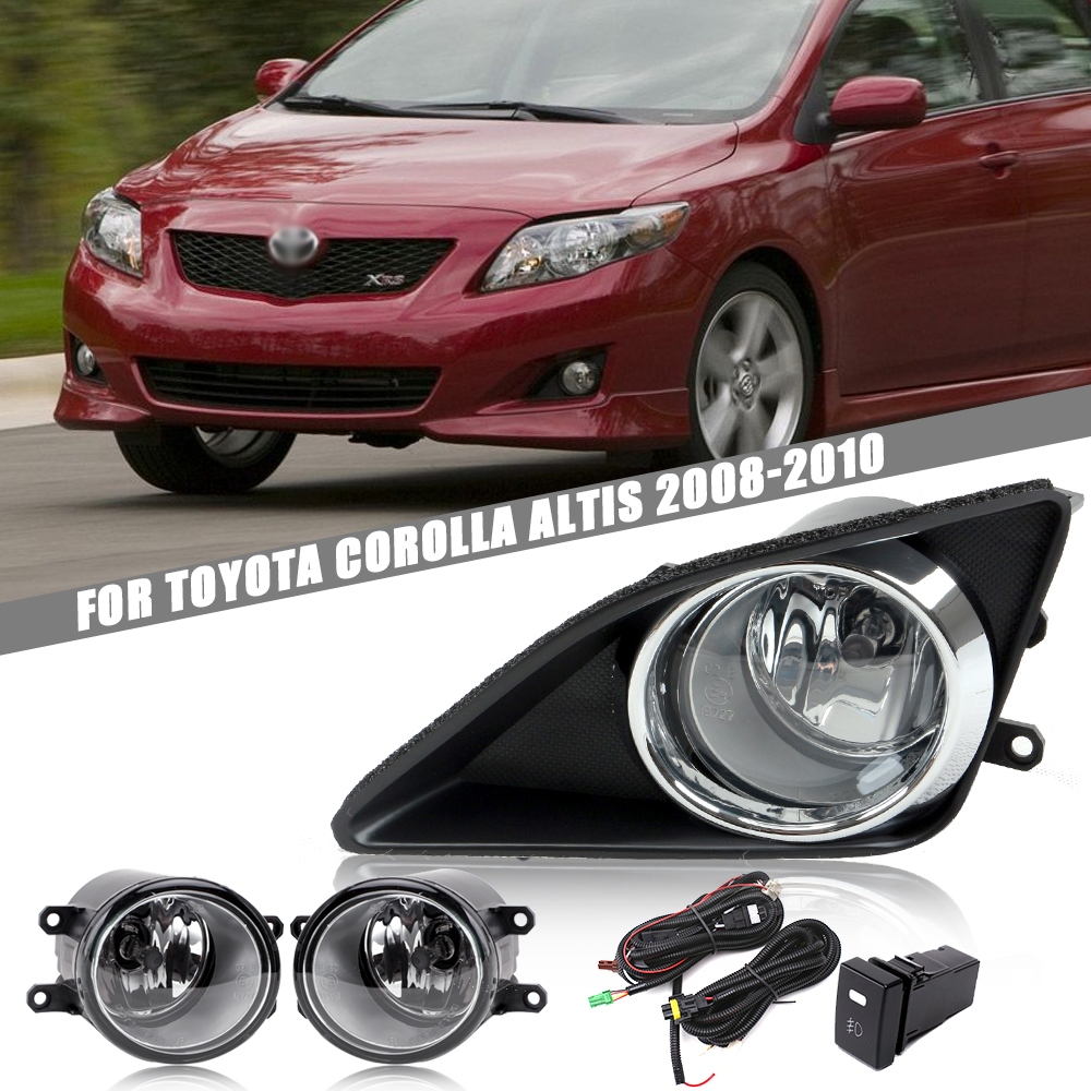 FRONT BUMPER FOG LIGHT SET ASSEMBLY UPGRADE KIT FOR TOYOTA COROLLA ...