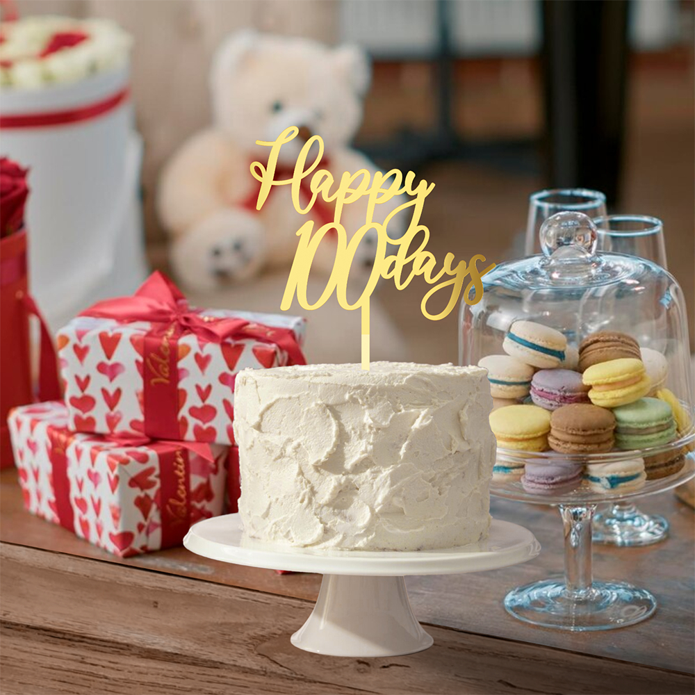 Happy 100 Days Cake Topper Baby's Birthday Celebration Party ...