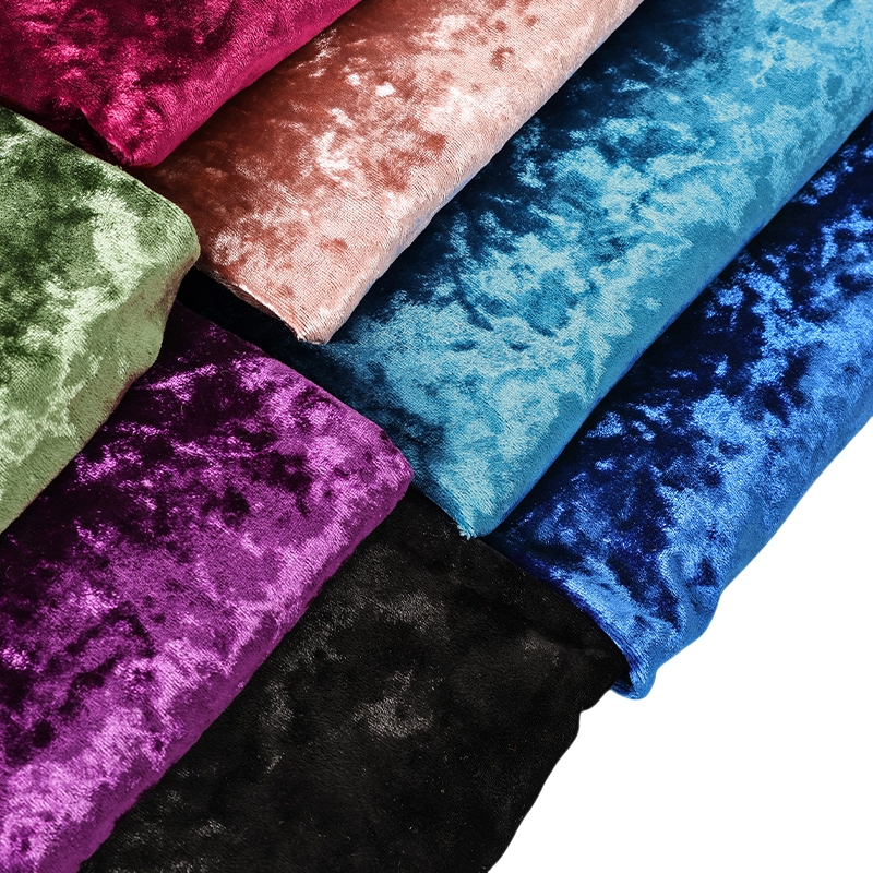 Diamond velvet fabric Solid color thickened elastic ice flower velvet ...