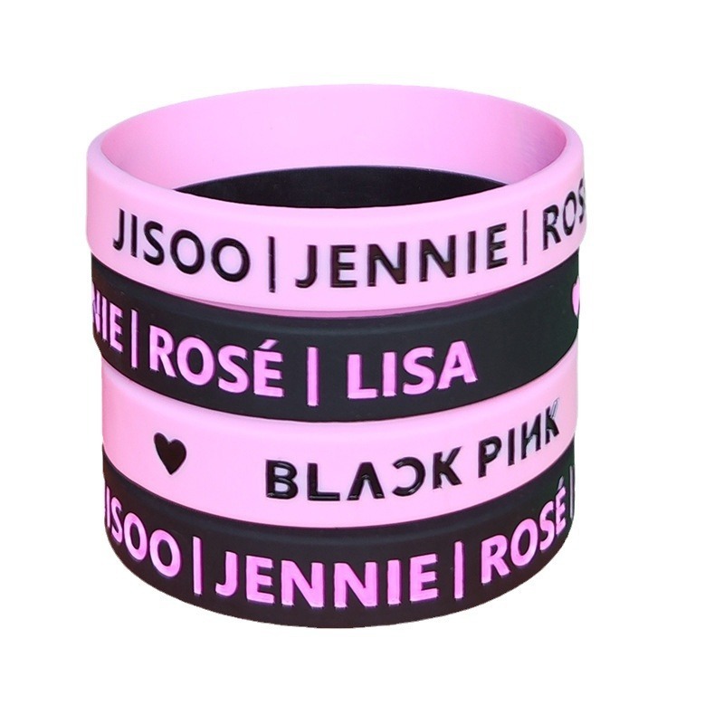 BLACKPINK Bracelet Celebrity Support Rubber Wristband Vocal Concert ...