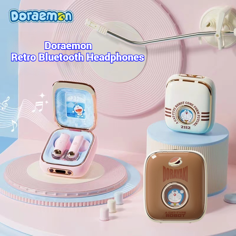 Doraemon Retro TWS Wireless Bluetooth Headset Second Generation Cute ...