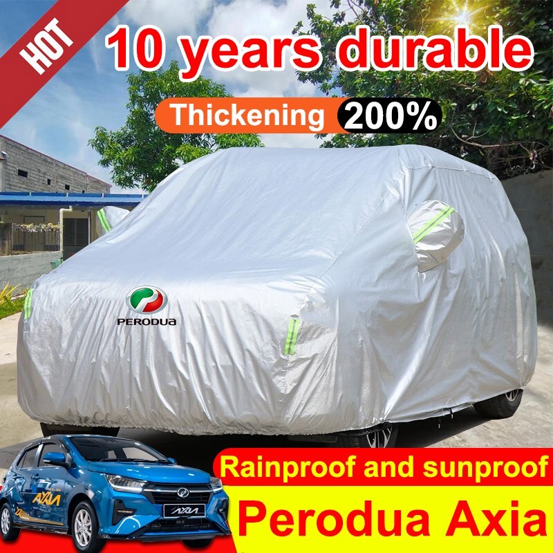 Perodua Axia car cover outdoor protection grey Penutup kereta car ...